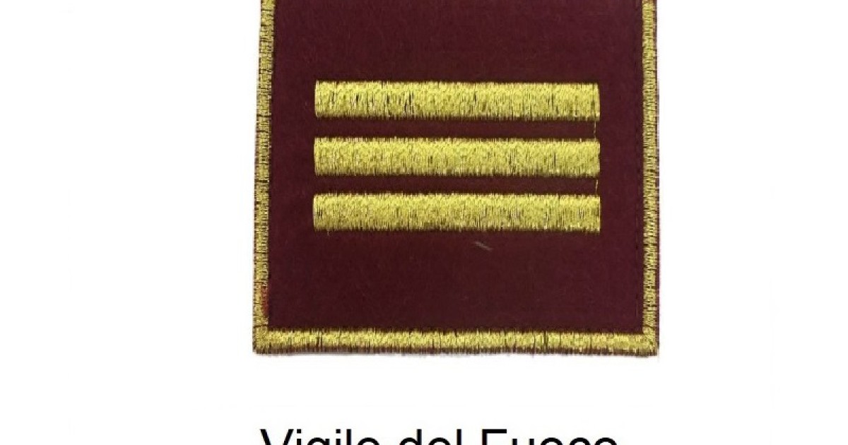 Distintivo qualifica Vigili del Fuoco VVF Capo Reparto grado quadrato ...