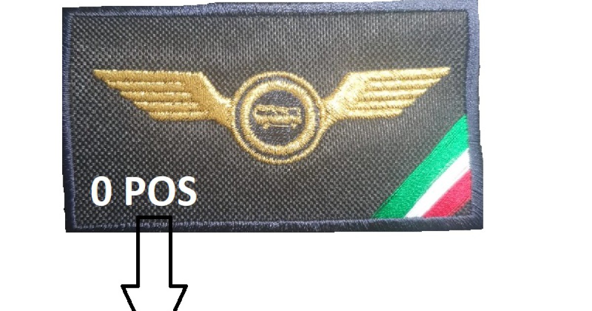 Patch Autista guida veloce pullman con tricolore + gruppo sanguigno ...