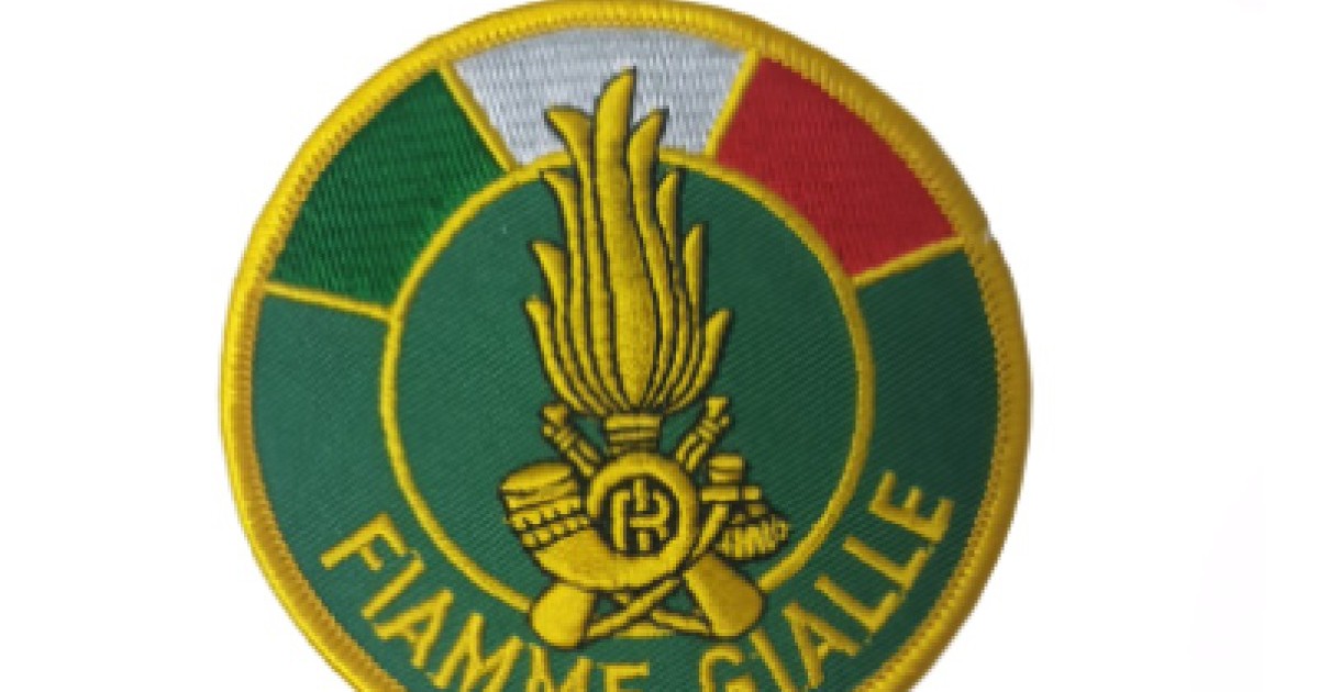 Patch fiamme gialle gdf tonda - Patch e toppe ricamate GDF - Divisa ...