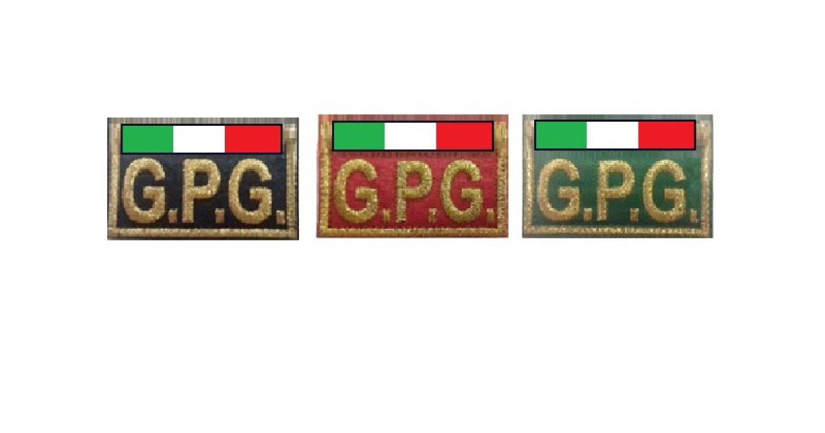 Patch GPG tricolore - Patch Guardie Giurate - Divisa Militare