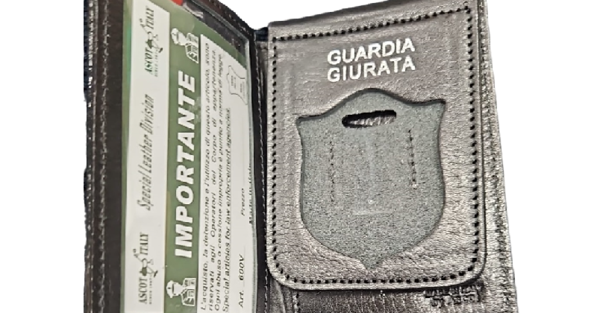 Portafogli Guardia Giurata placca scudo